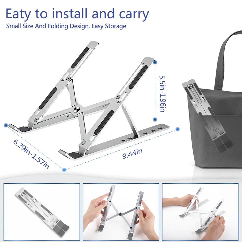 Foldable Laptop Stand Adjustable Notebook Stand Portable Laptop – Stuff ...